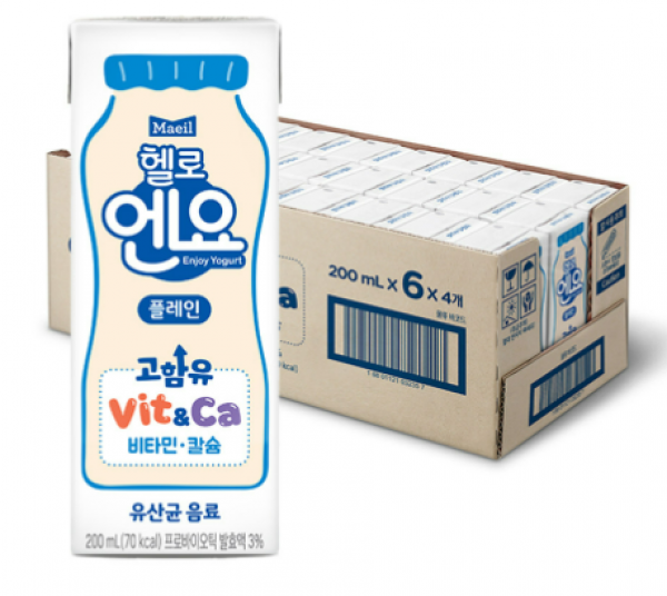 헬로엔요 플레인 200ml*24 - CJ프레시마켓